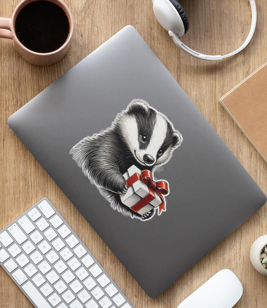 Badger Sticker Cute Safari Animal Sticker Tumbler Decorations ...