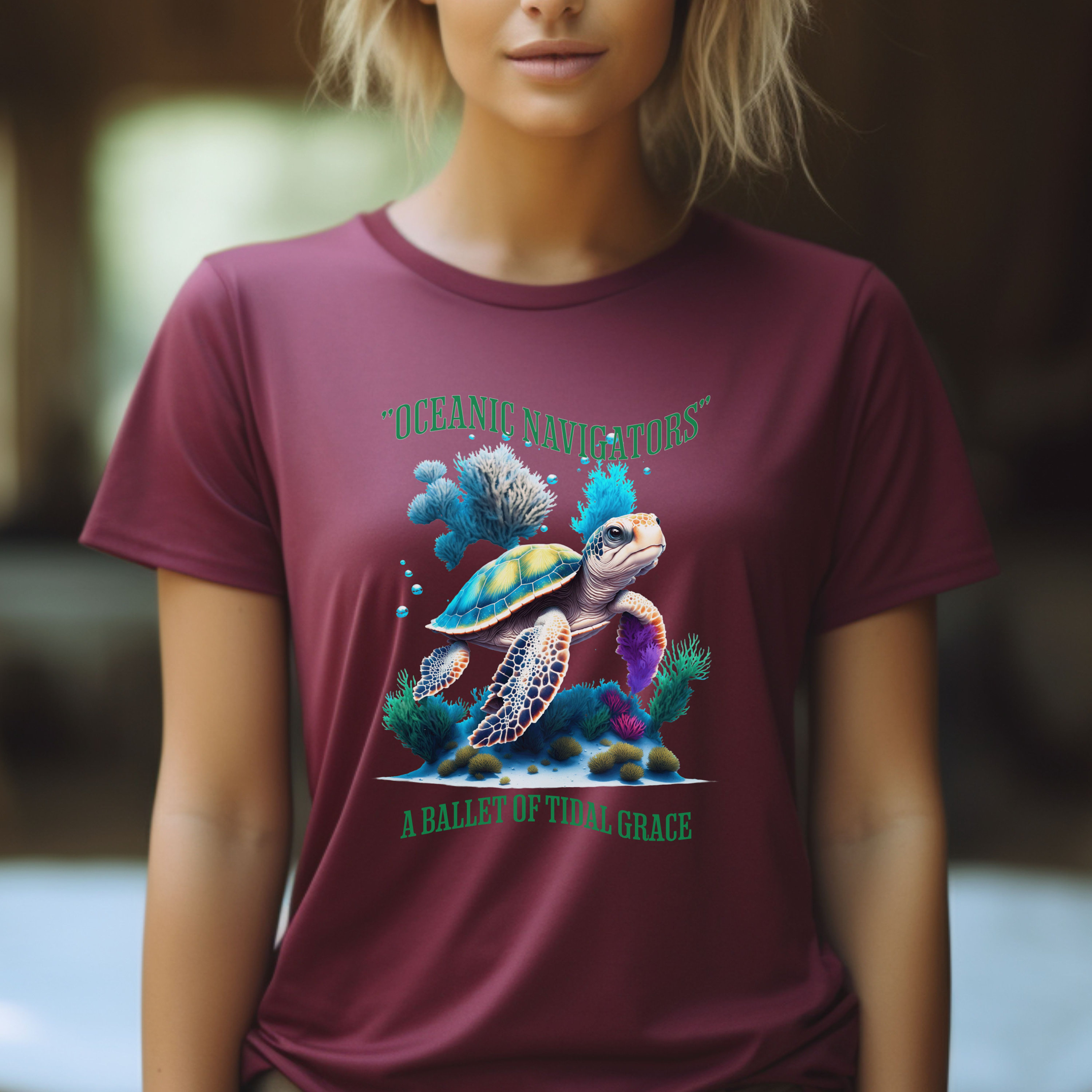Sea Turtle Tee Shirt Ocean Sea Turtle Design Family Tee Summer Tee ...