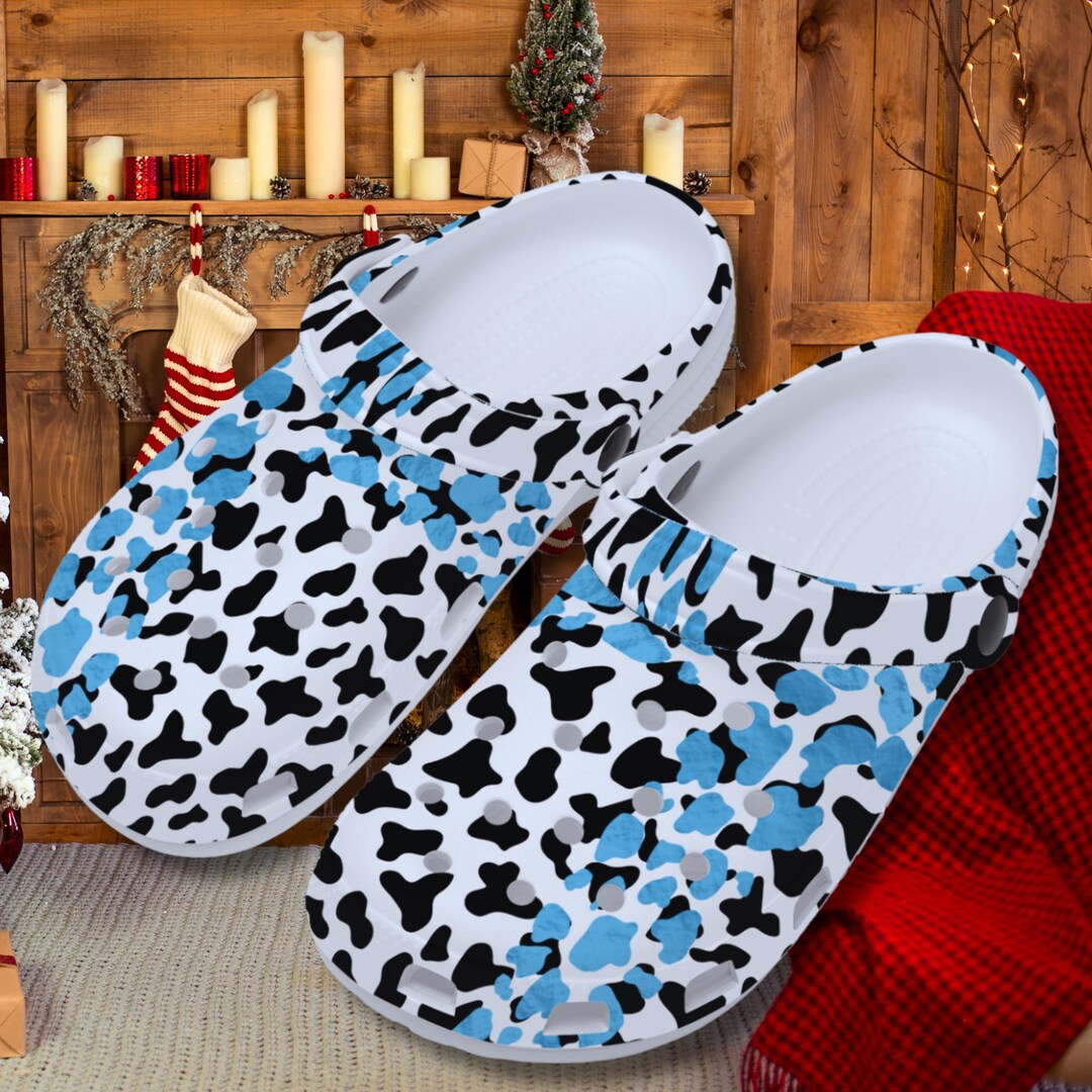 Cow Print Footwear Garden Shoes Standing Comfort Slip on Beach Pool ...