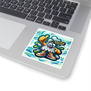 Badminton Thumbs up Sticker Shuttlecock Racket Sport Fun Laptop Decal ...