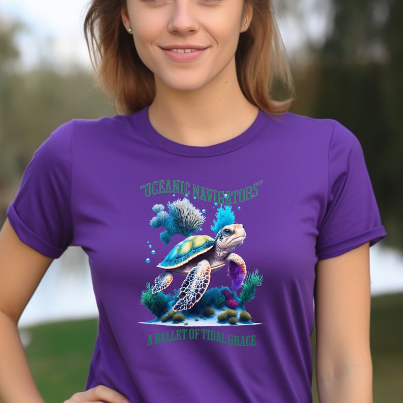 Sea Turtle Tee Shirt Ocean Sea Turtle Design Family Tee Summer Tee ...