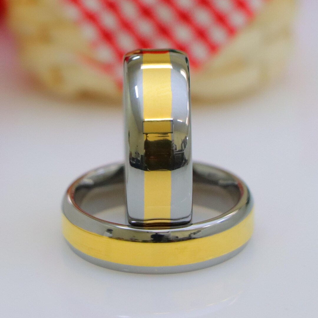 Silver Tungsten Anniversary Bands, Couple Promise Rings, Engagement ...