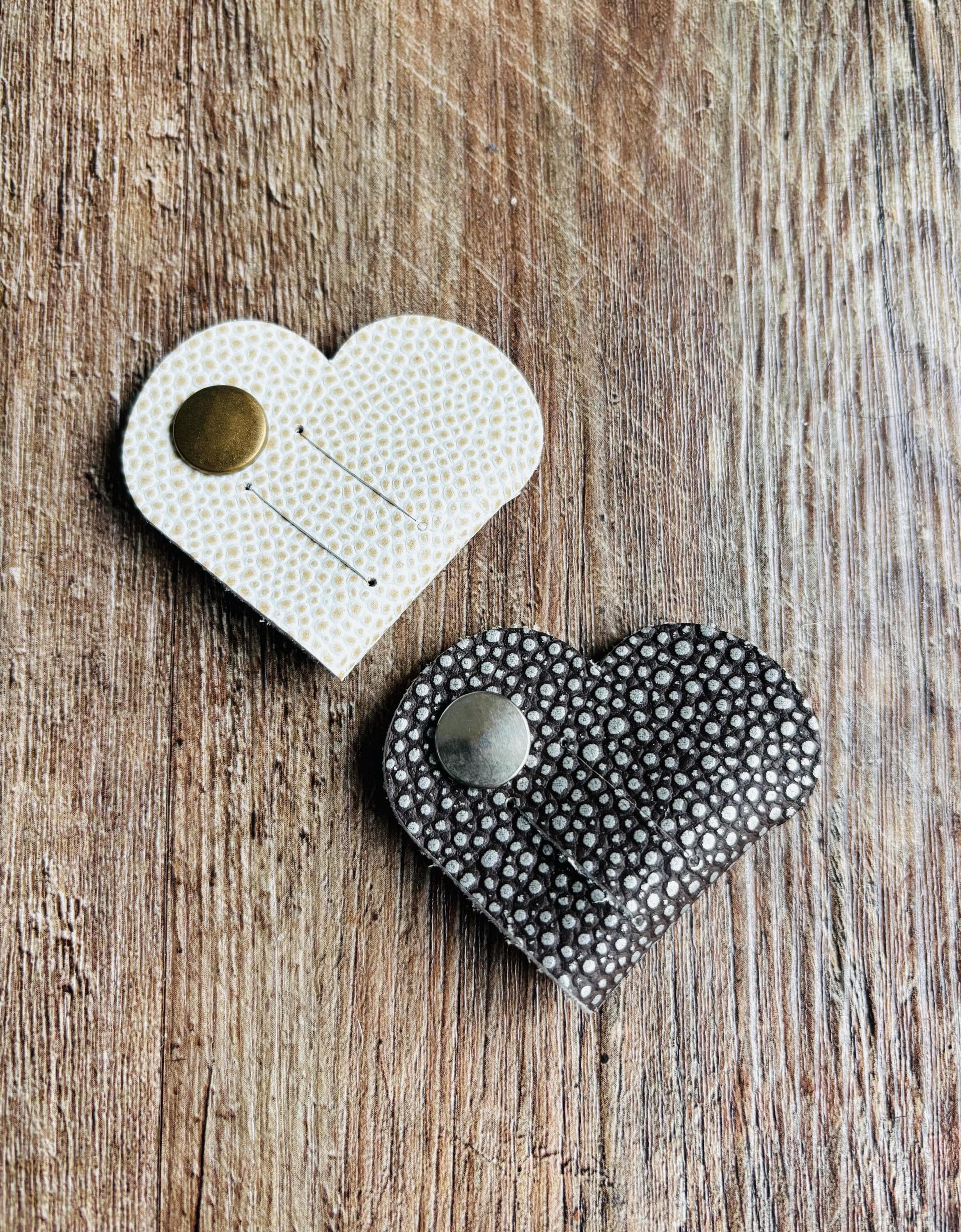 Colourful Leather Cord Tidy | Heart Cable Organiser | 3 for 8 or 10 | 5 ...