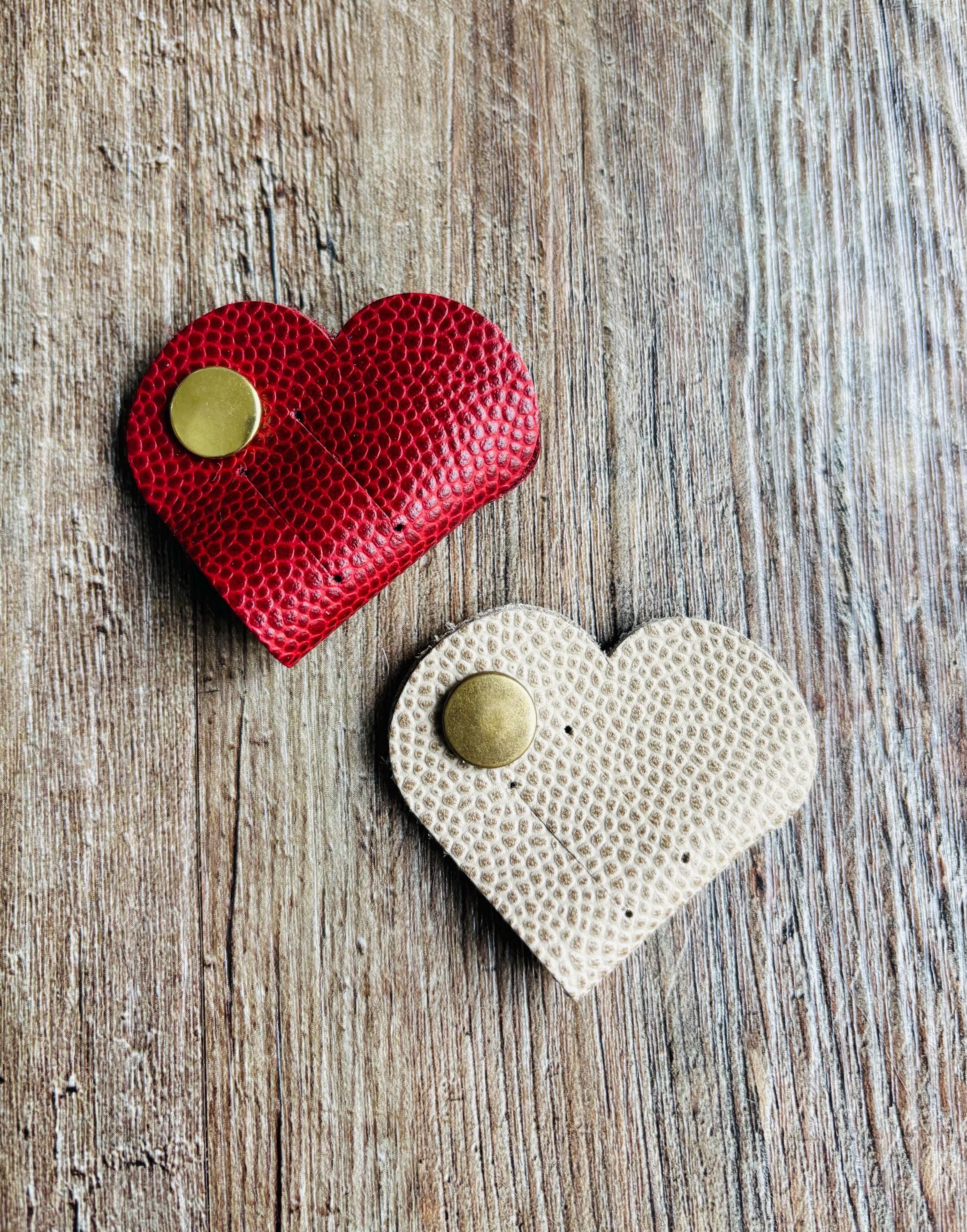 Colourful Leather Cord Tidy | Heart Cable Organiser | 3 for 8 or 10 | 5 ...
