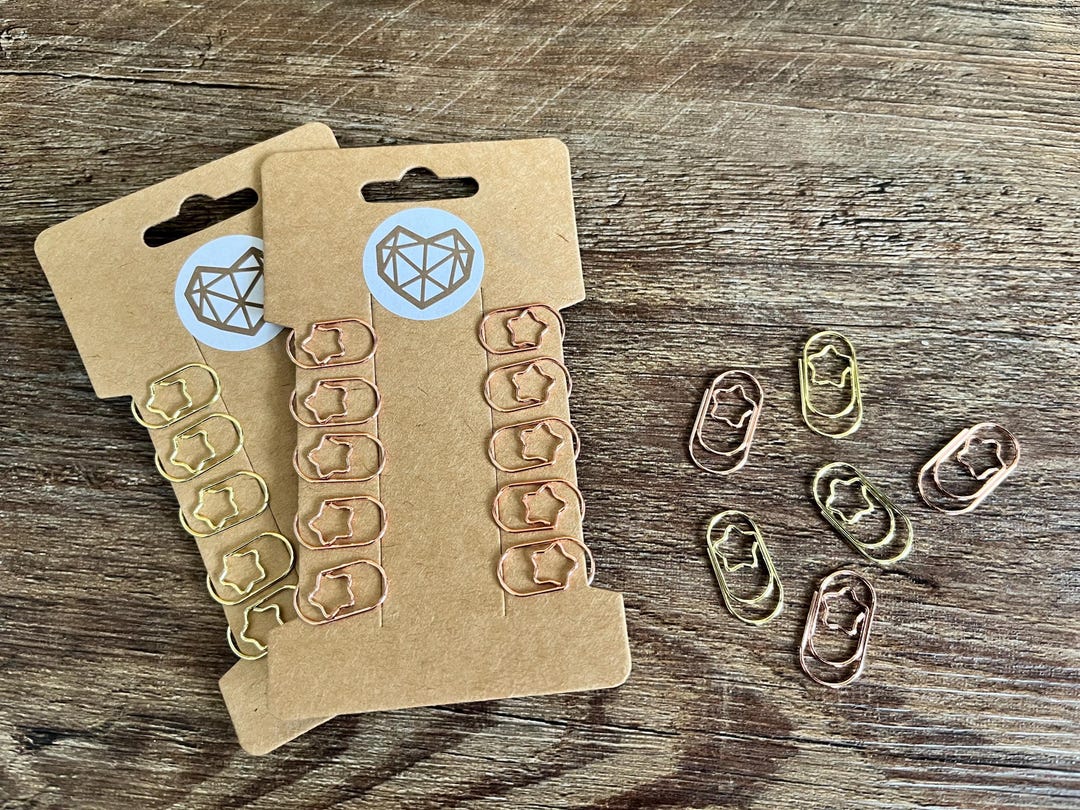 Mini Star Paperclips Gold Rose Gold Gift for Stationary Lover Gift ...