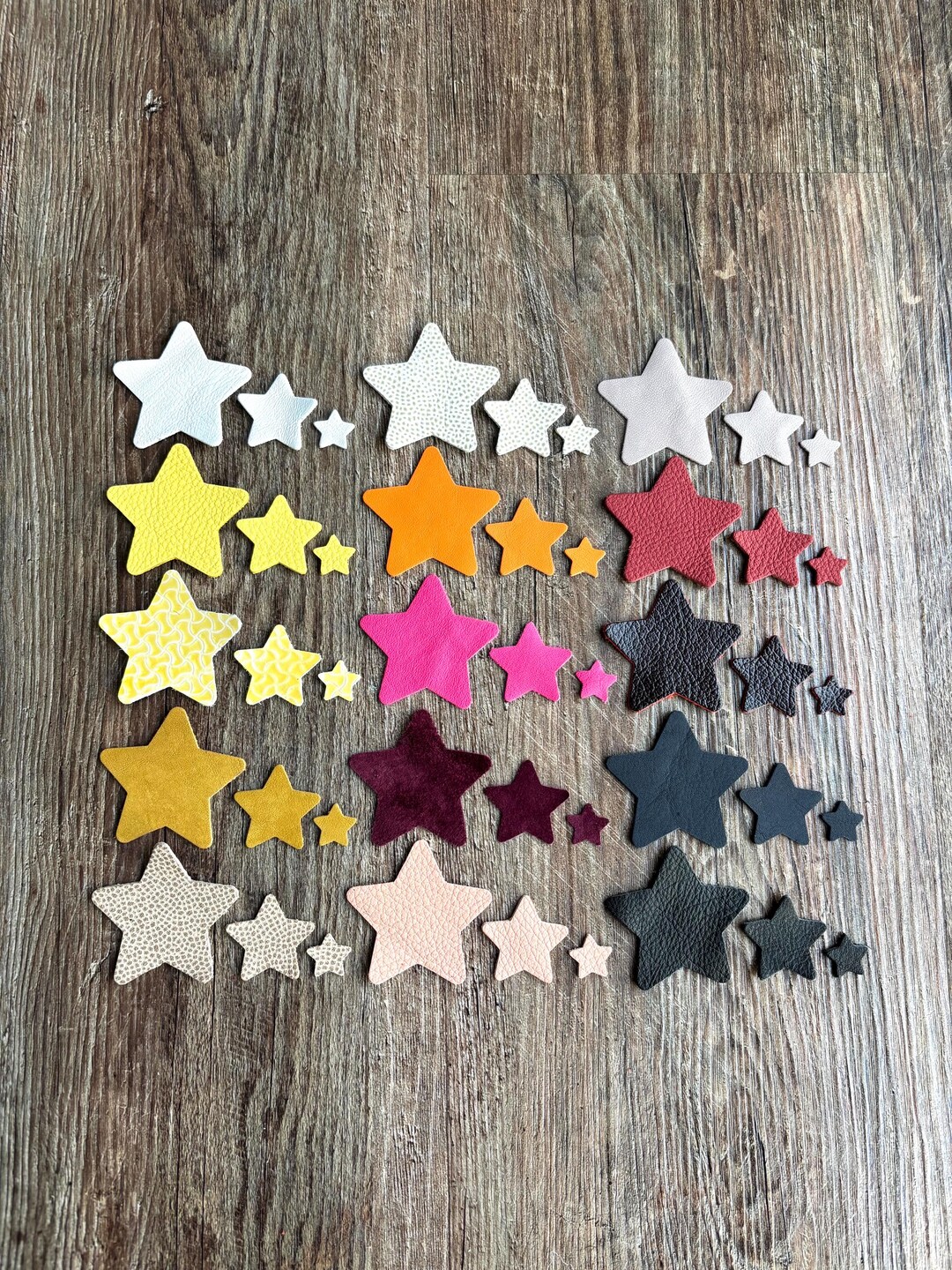 Leather Star Cutouts | Colourful Star Shapes | DIY Crafting Shapes ...