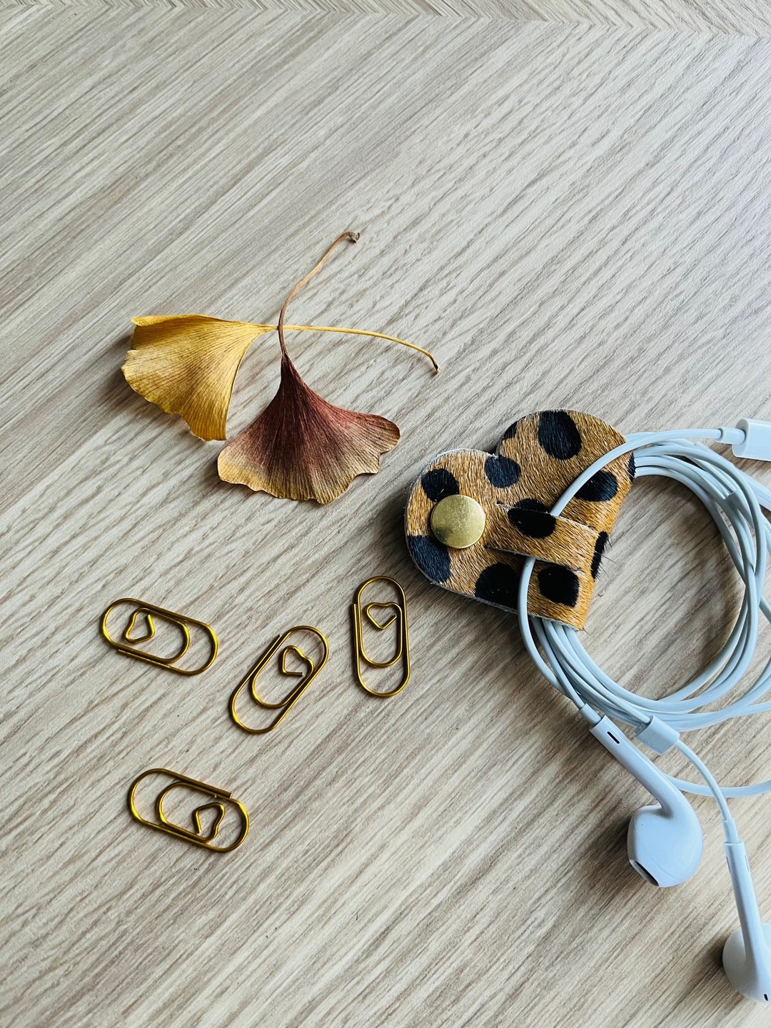 Cheetah Animal Print Heart Cable Organiser Cord Tidy Cable - Etsy