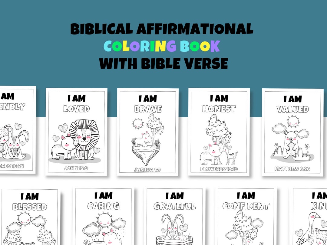 Christian Bible Verse Coloring Pages for Kids | Preschool Bible Verses ...