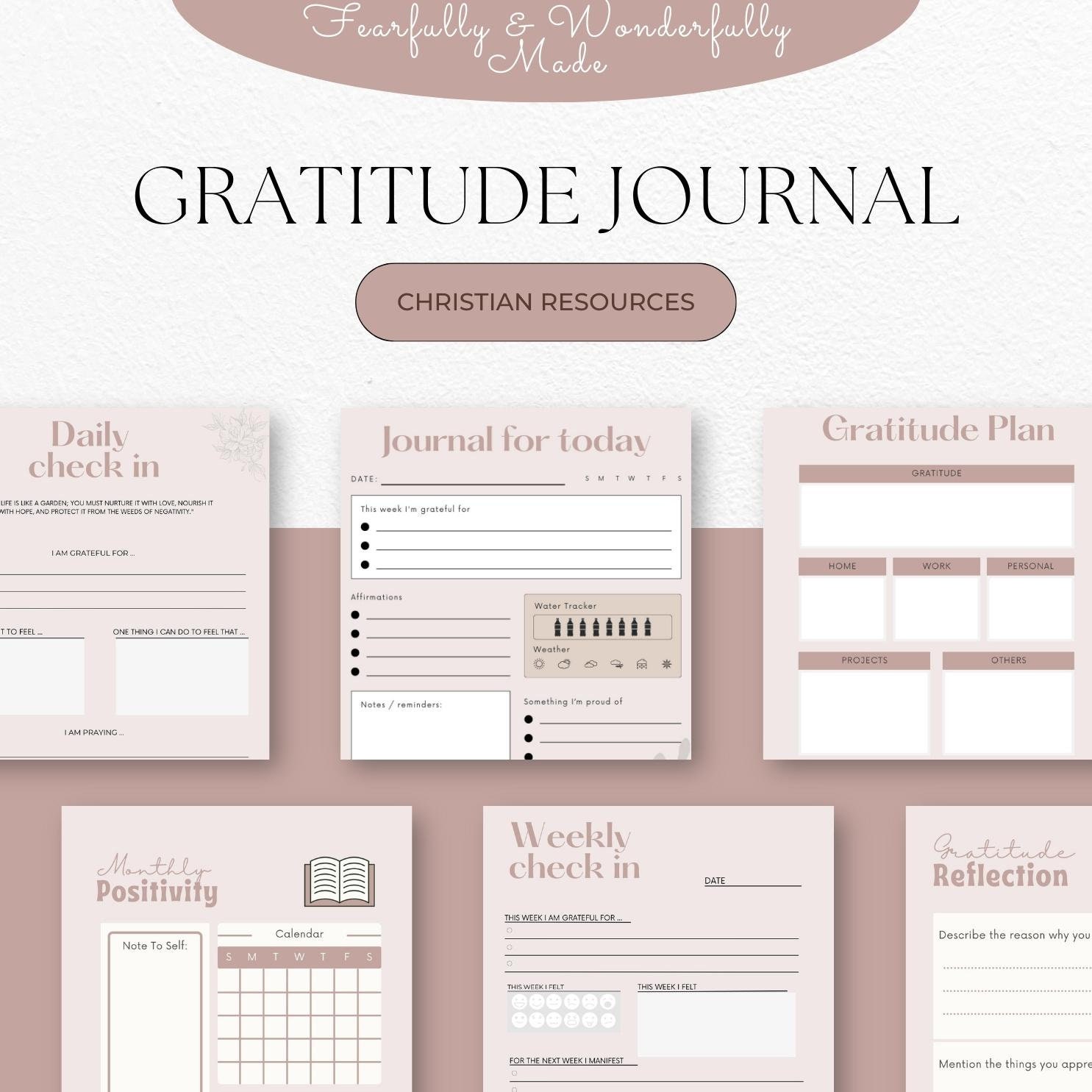 Digital Gratitude Journal Bundle| Printable Mental Health Journal ...