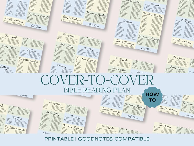 Beginner Bible Study Guide| Reading Plan| Bible Reading Schedule Printable| Bible Reading Guide ...