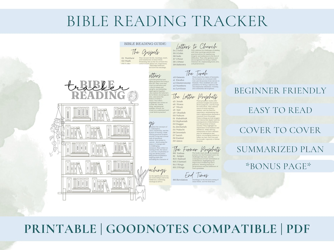 Beginner Bible Study Guide| Reading Plan| Bible Reading Schedule ...