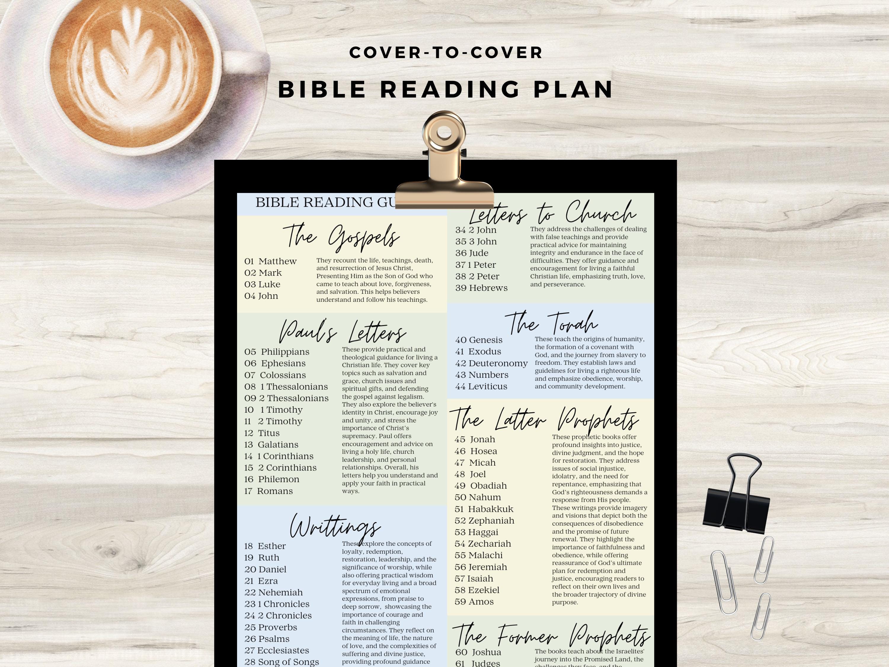 Beginner Bible Study Guide| Reading Plan| Bible Reading Schedule ...