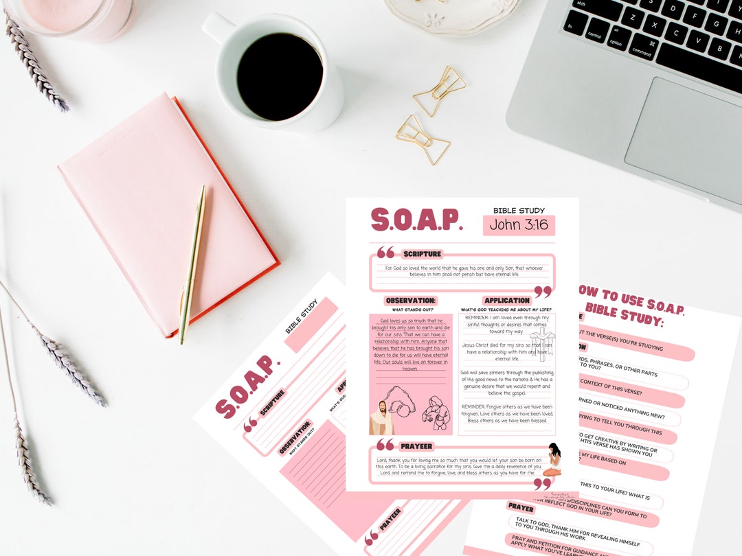 Bible Study SOAP Template | Verse Mapping | Bible Journal | Bible ...