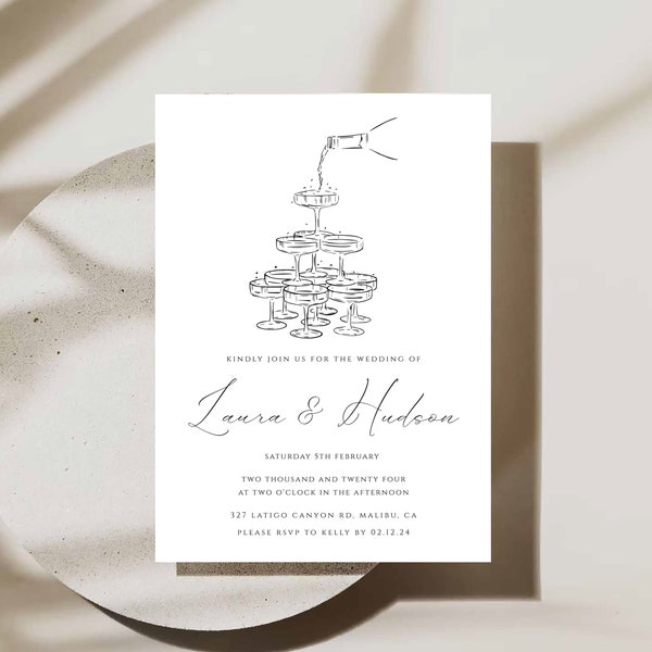 Hand Drawn Invite - Etsy