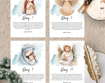 Scripture Advent Calendar for Printable, Christmas Countdown, Bible ...