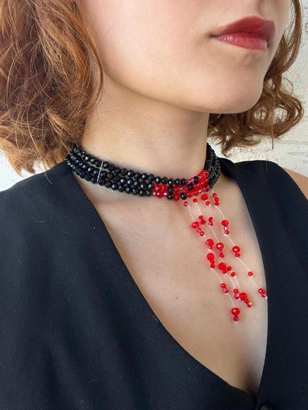 Gothic Vampire Necklace,vampire Blood Necklace,handmade Necklace,blood ...