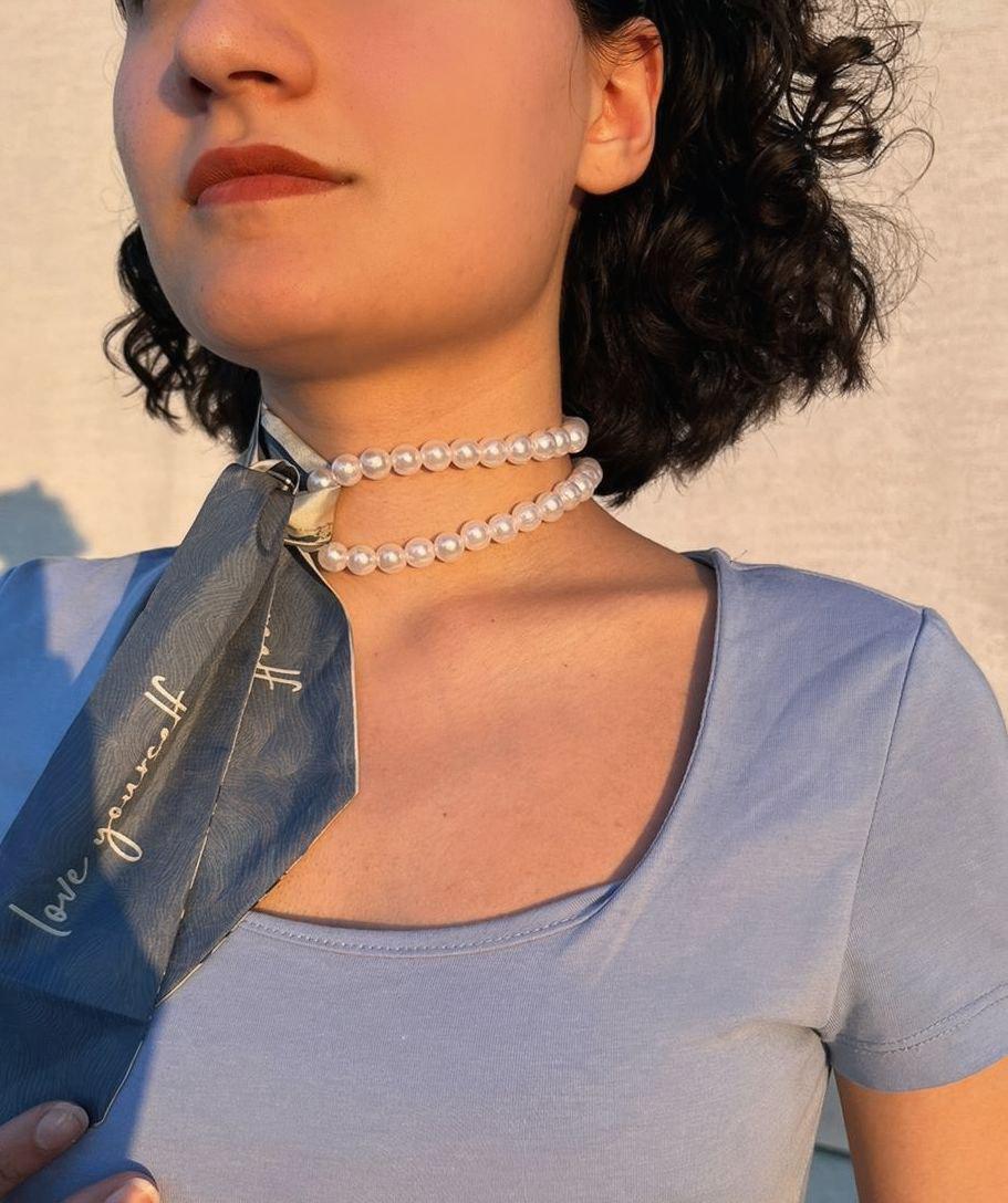 Pearl Scarf, French Style Stylish Scarf, Paris Scarf ,personalised ...