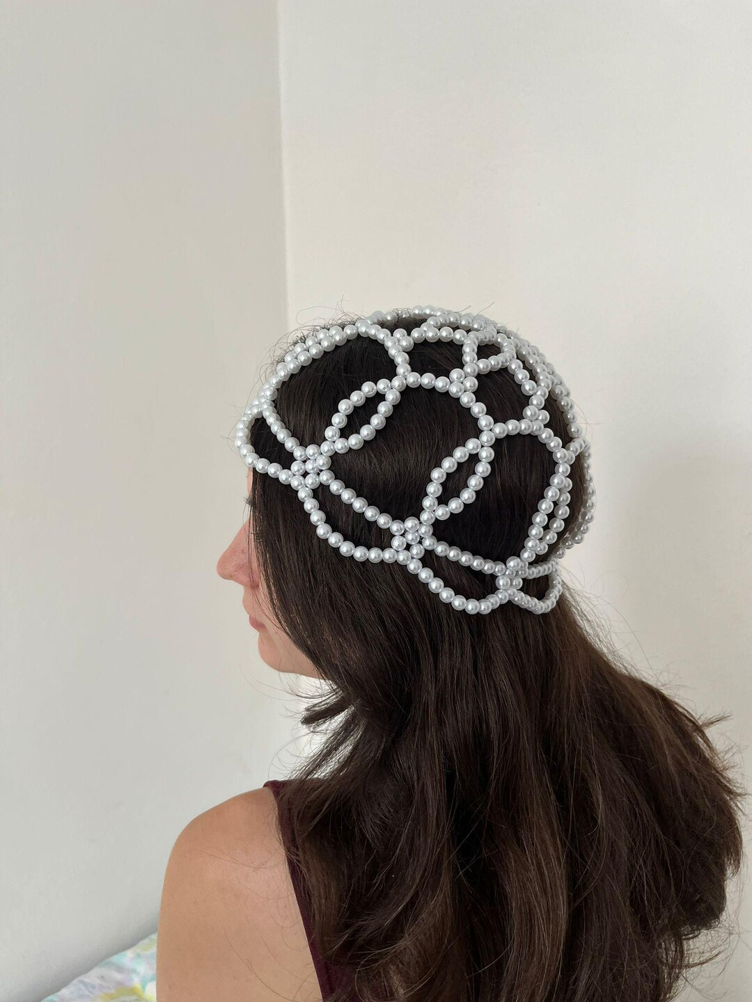Beaded Bridal Headpiece – Wedding Hair Vine, Pearl Headband, Bridal ...