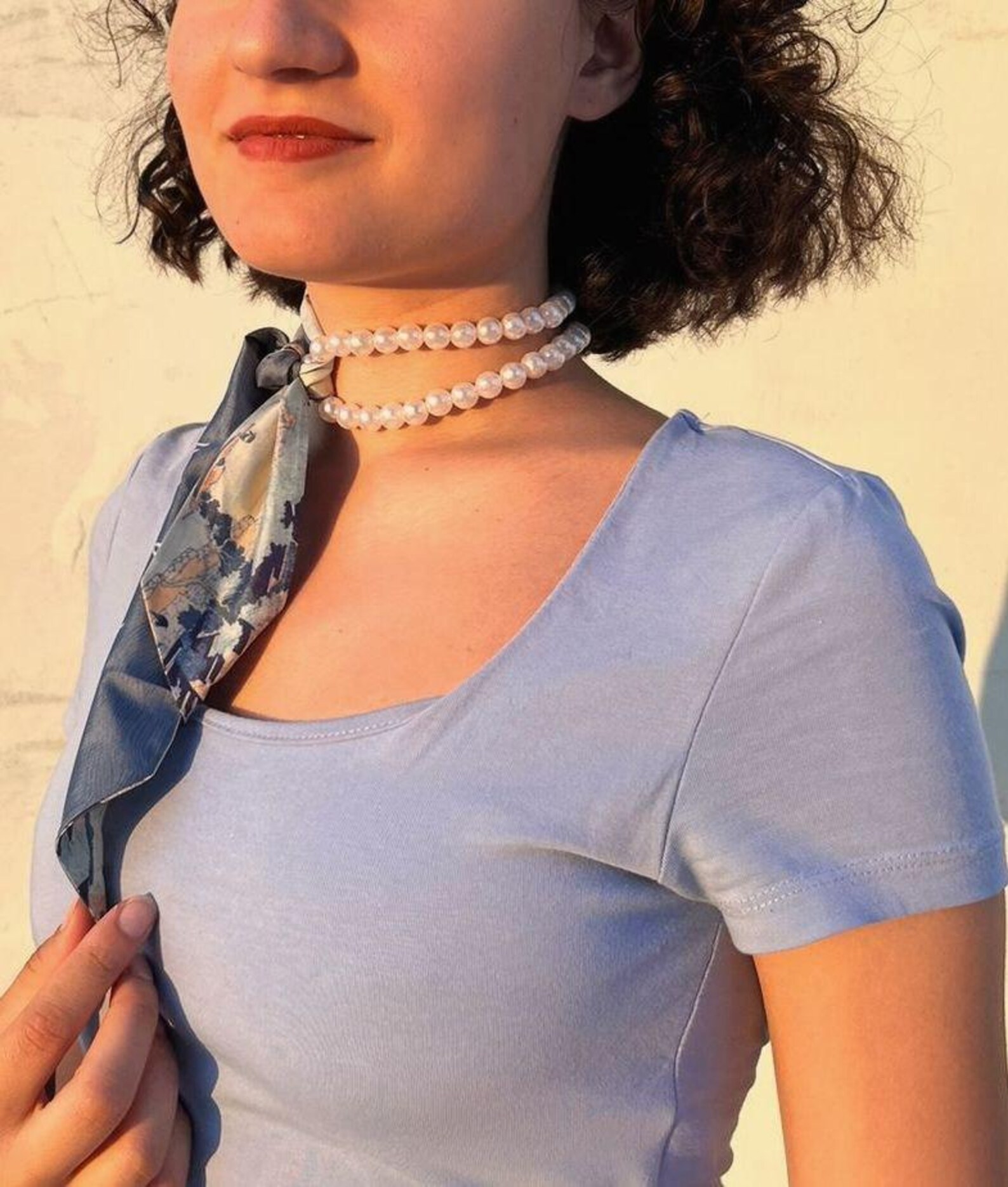 Pearl Scarf, French Style Stylish Scarf, Paris Scarf ,personalised ...