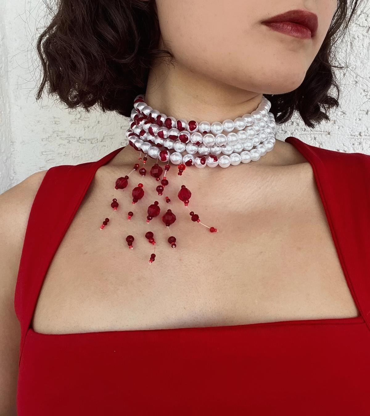 Bloody Pearl Necklace,vampire Necklace,vampire Choker, Interview With ...