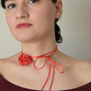 Handmade Red Rose Choker Necklace | Gothic Flower Choker | Victorian ...