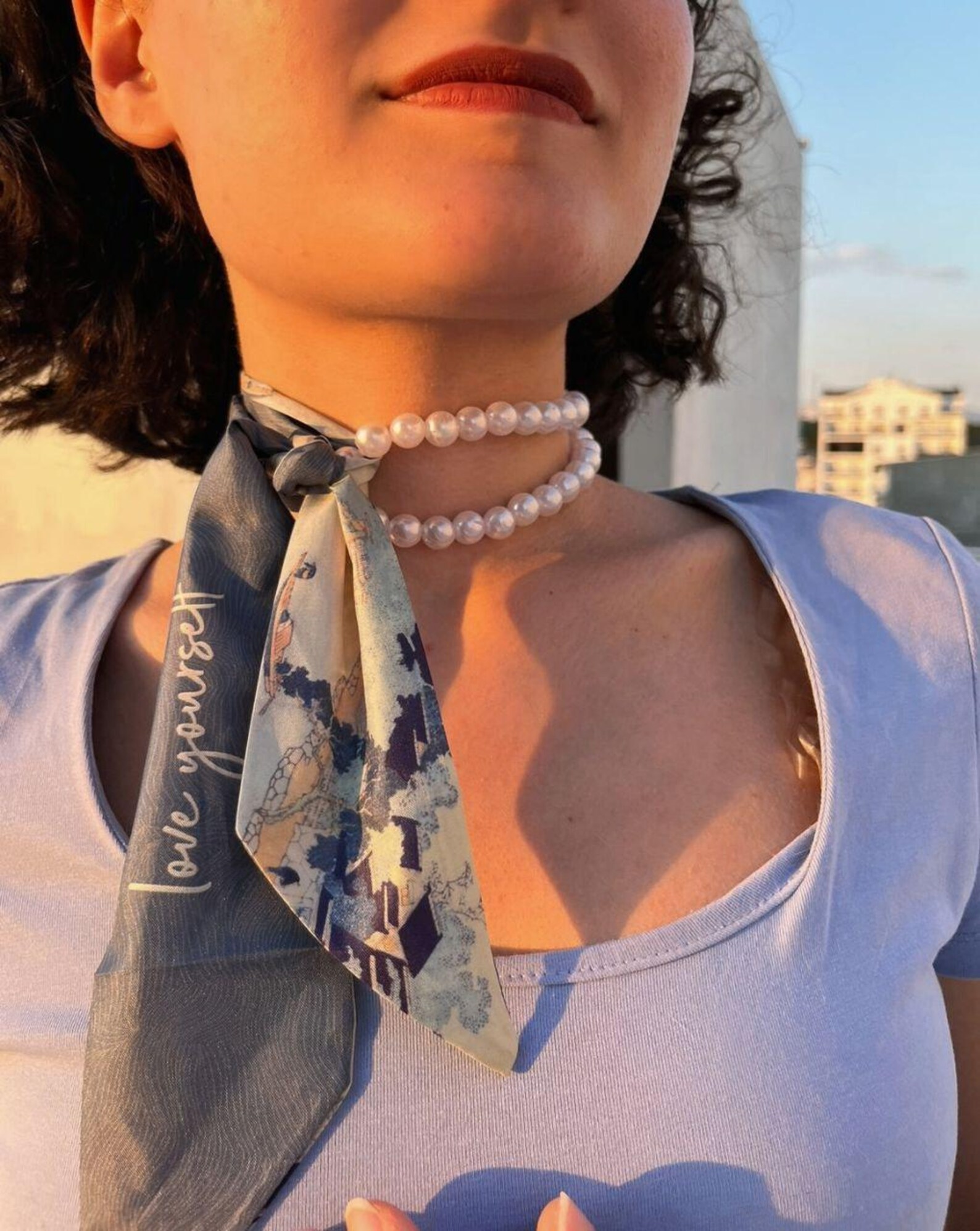 Pearl Scarf, French Style Stylish Scarf, Paris Scarf ,personalised ...