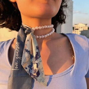 Pearl Scarf, French Style Stylish Scarf, Paris Scarf ,personalised ...