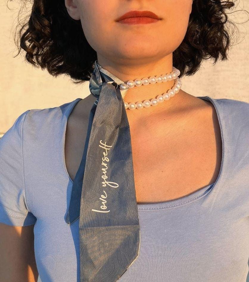 Pearl Scarf, French Style Stylish Scarf, Paris Scarf ,personalised ...