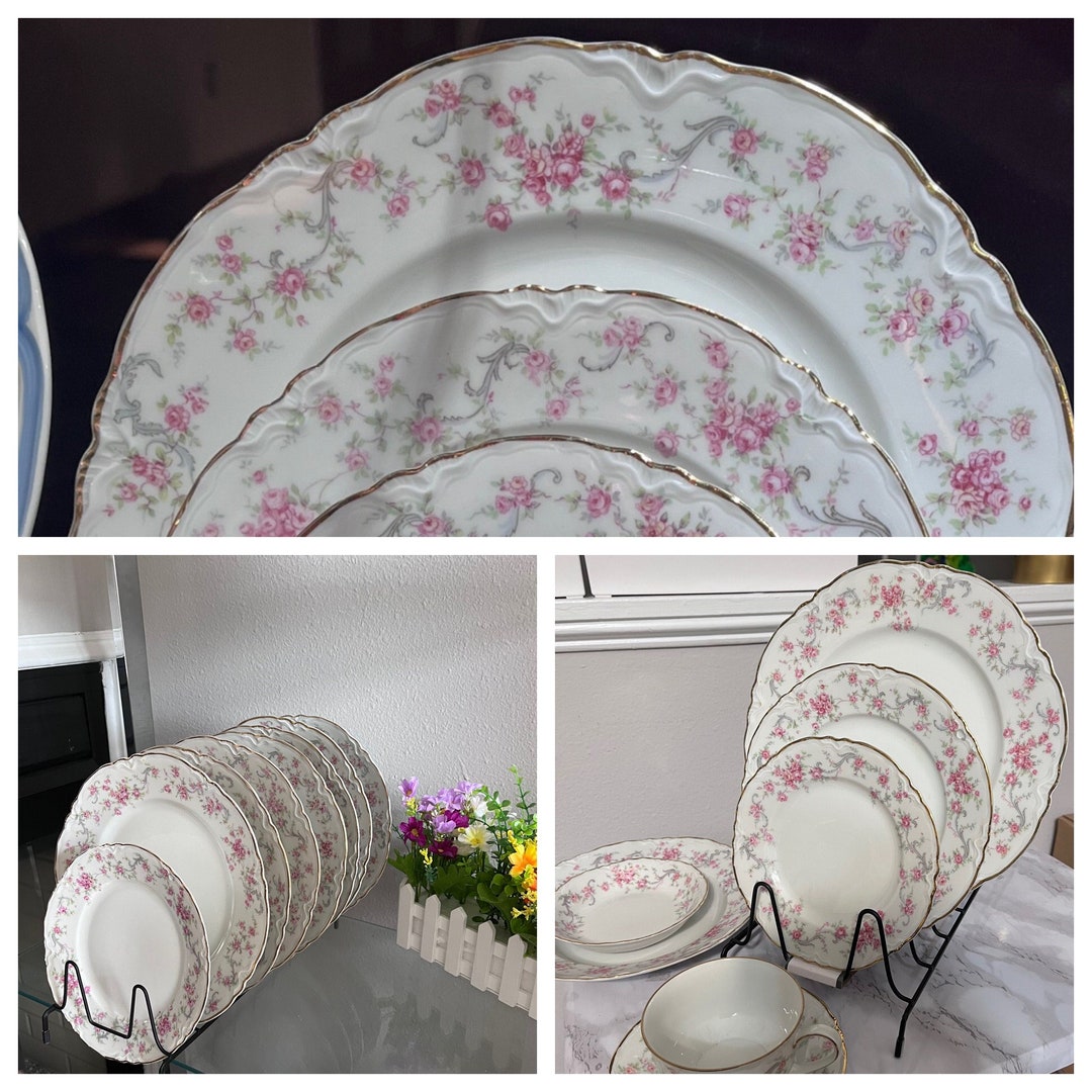 Vintage Flowered Plates - Etsy
