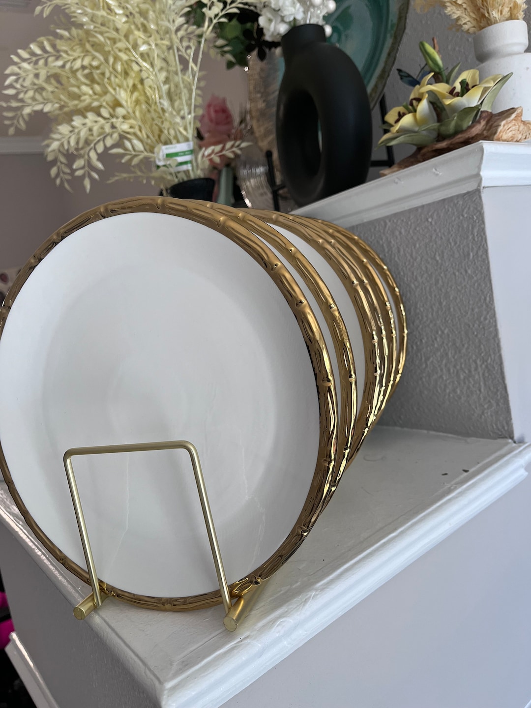 Gold Lined Plates - Etsy