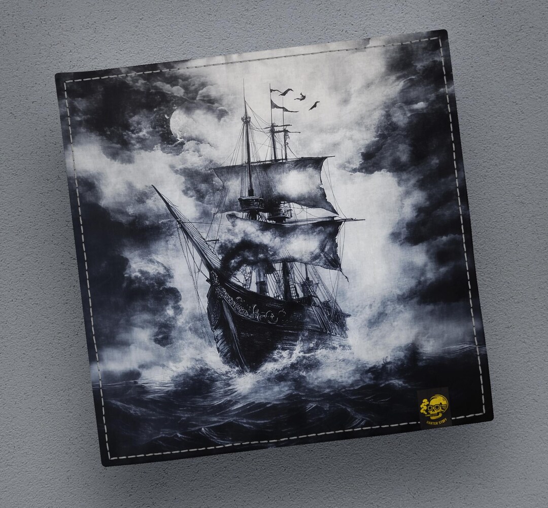 EDC Pirate Ghost Ship Hank, Microfiber, Hanky, Handkerchief 20 X 20 Cm ...