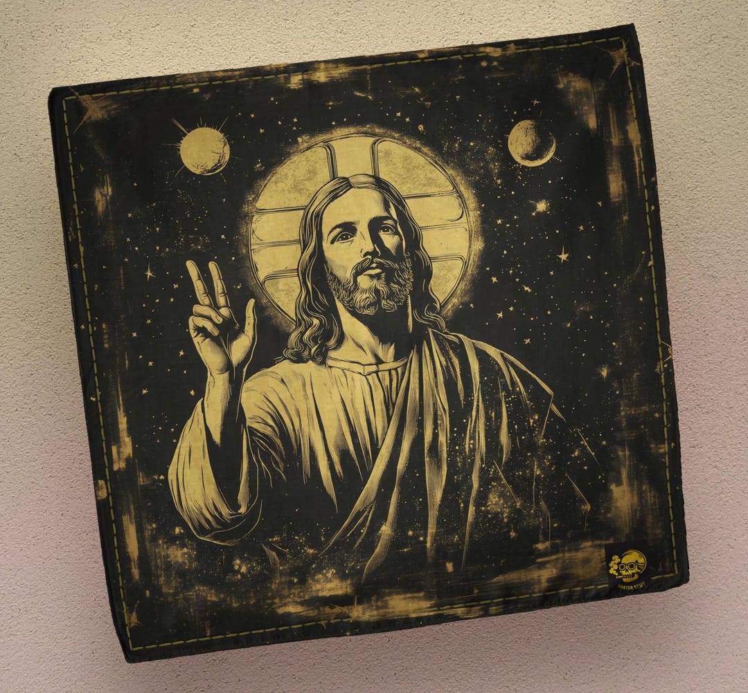 EDC Peace-jesus Hank, Microfiber, Hanky, Handkerchief 20 X 20 Cm - Etsy