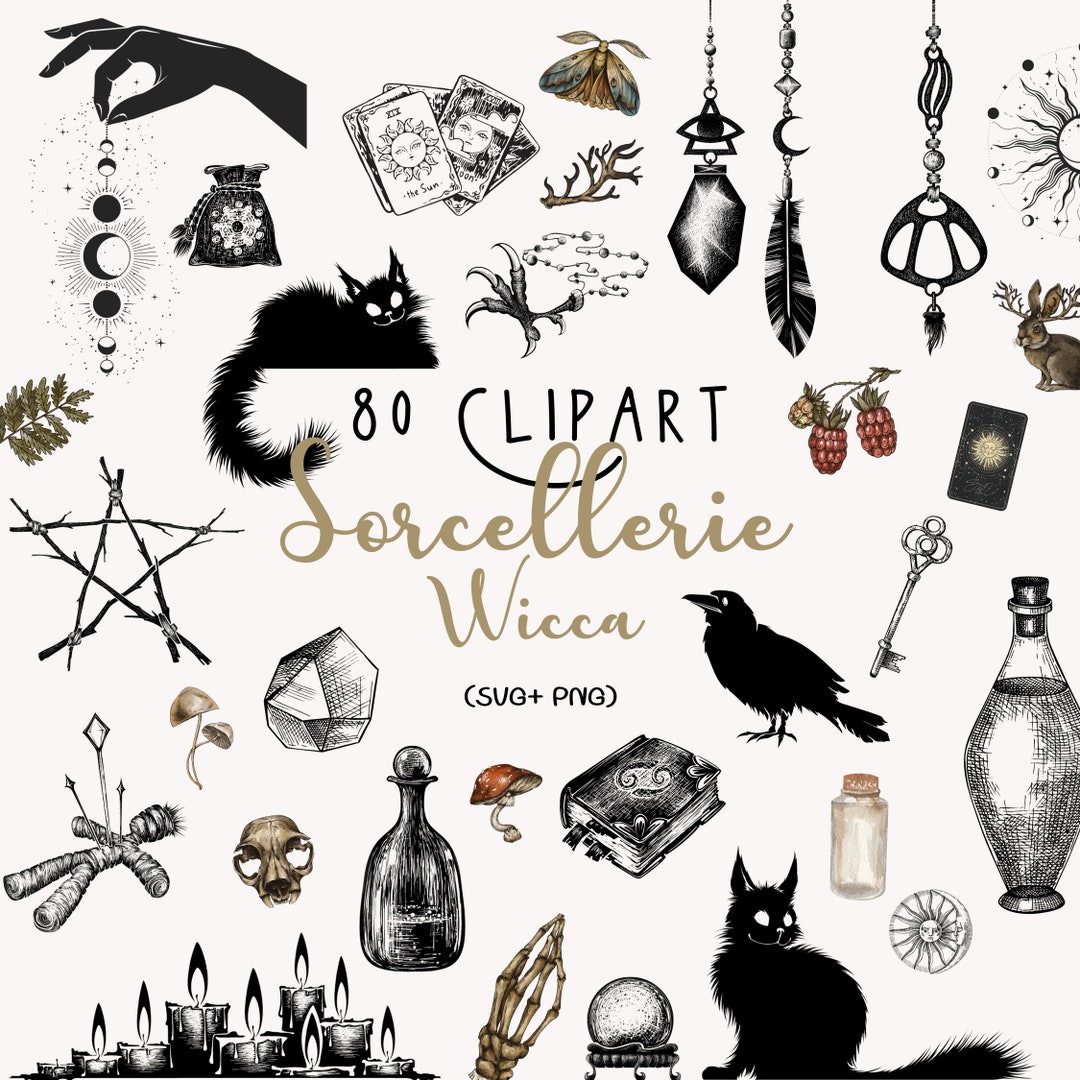 Wicca Clipart/witchcraft Clipart/witch Clipart/vintage Witchcraft Clipart/witch Witch Clipart ...