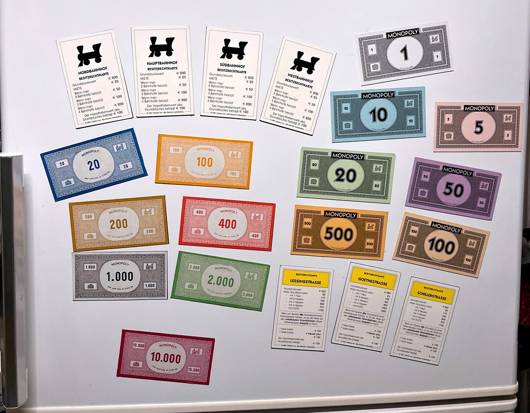 Handmade Monopoly Magnets Unique Vintage Decoration for Game Lovers - Etsy