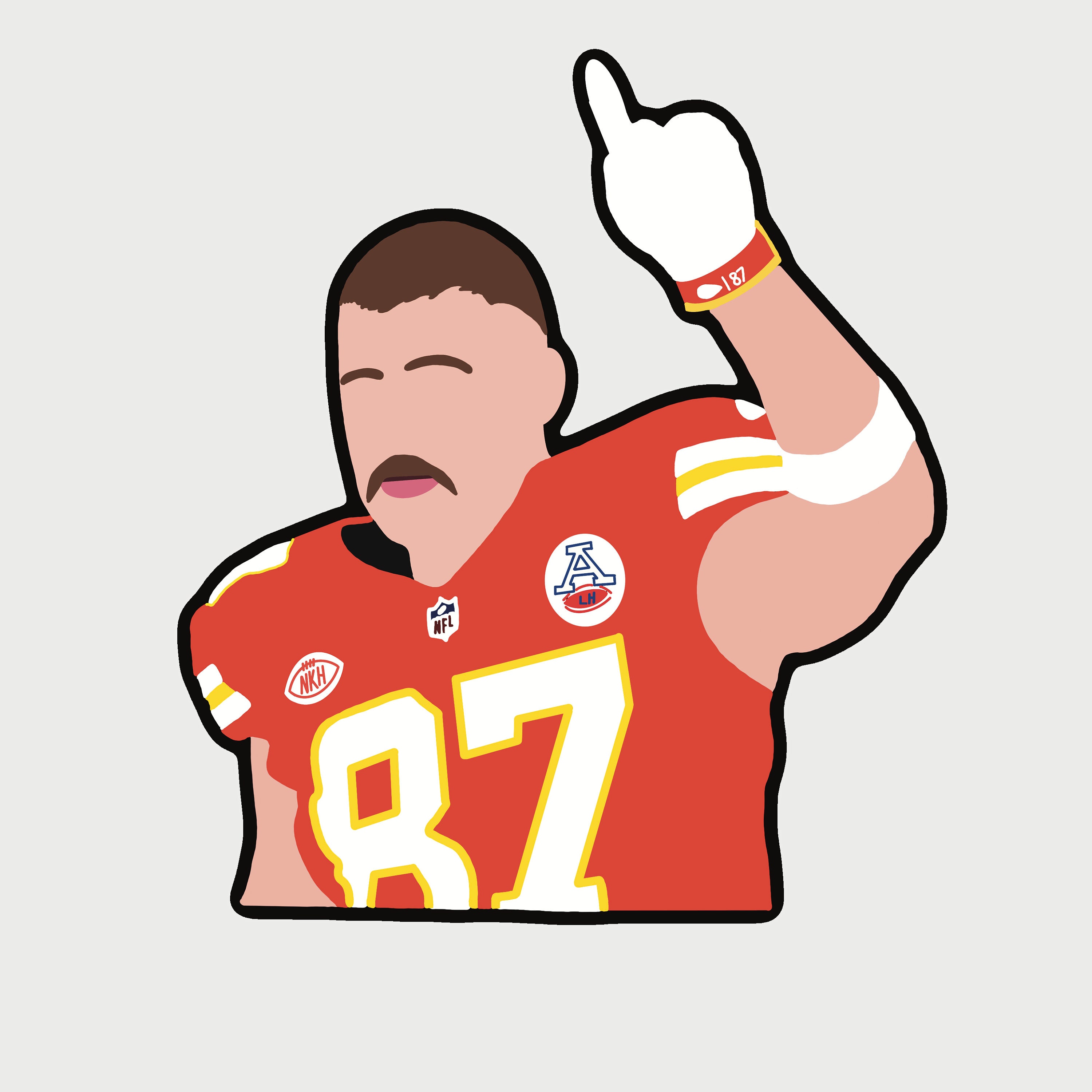 Travis Kelce Sticker - Etsy