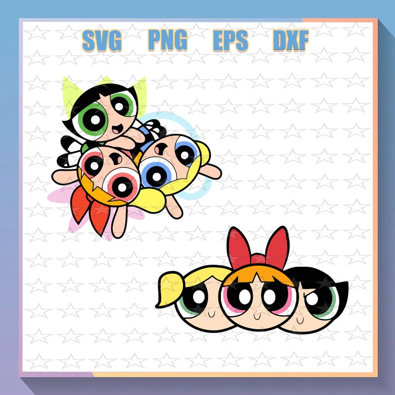 Powerpuff Girls Svg Bundle Powerpuff Png Powerpuff Girls Etsy