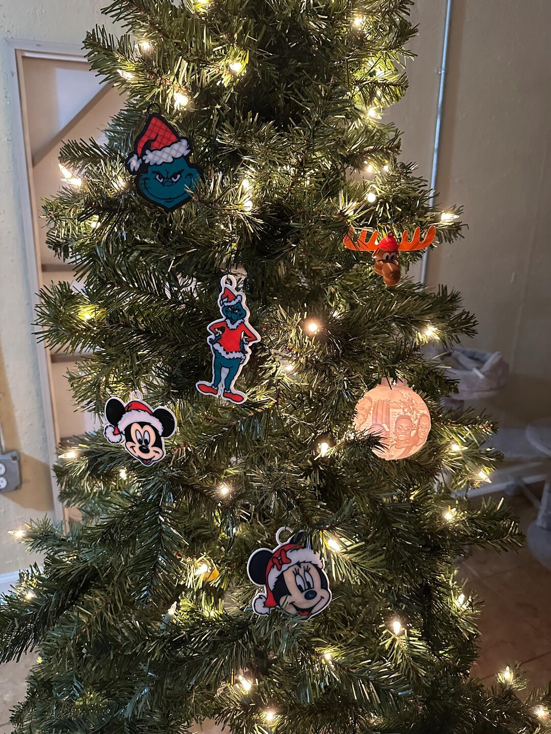 Holiday Christmas Ornaments - Grinch, Mickey, Marty Moose, Elf - Etsy