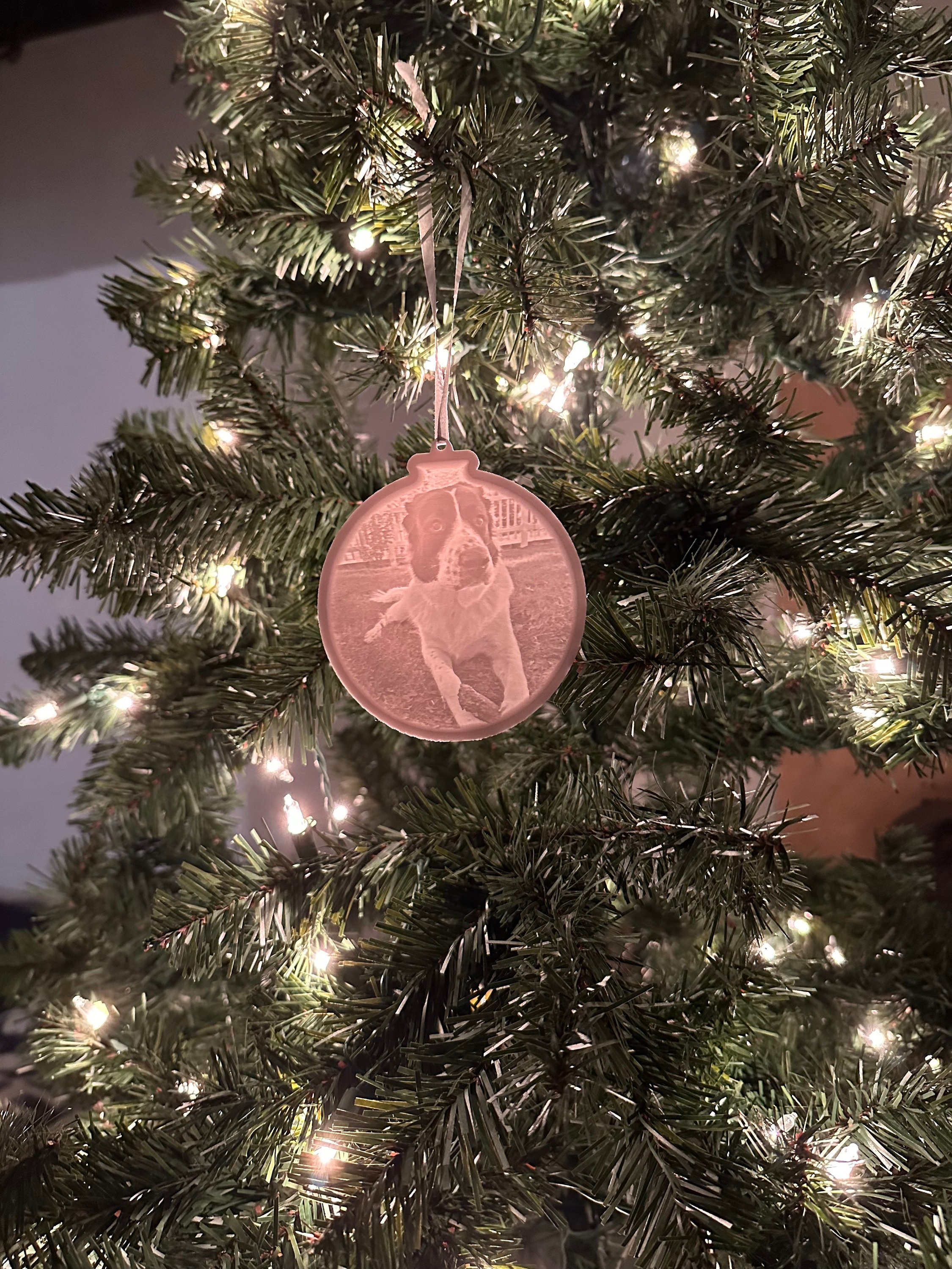 Custom 3D Printed Photo Lithophane Christmas Ornament - Etsy