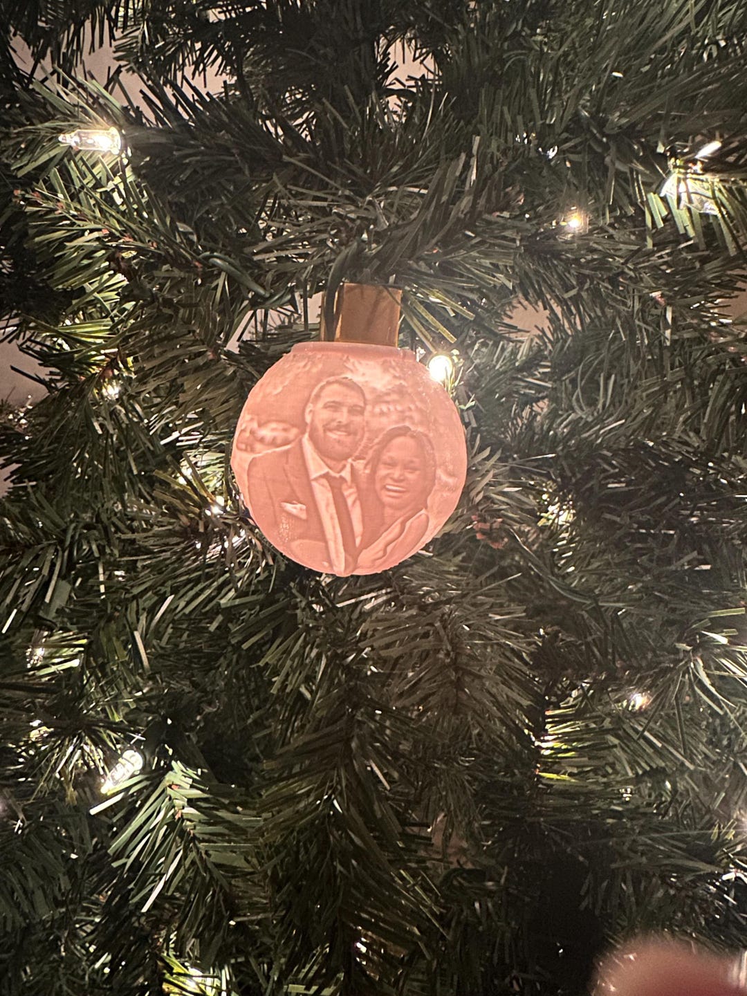 Custom 3D Printed Photo Lithophane Christmas Ornament - Etsy