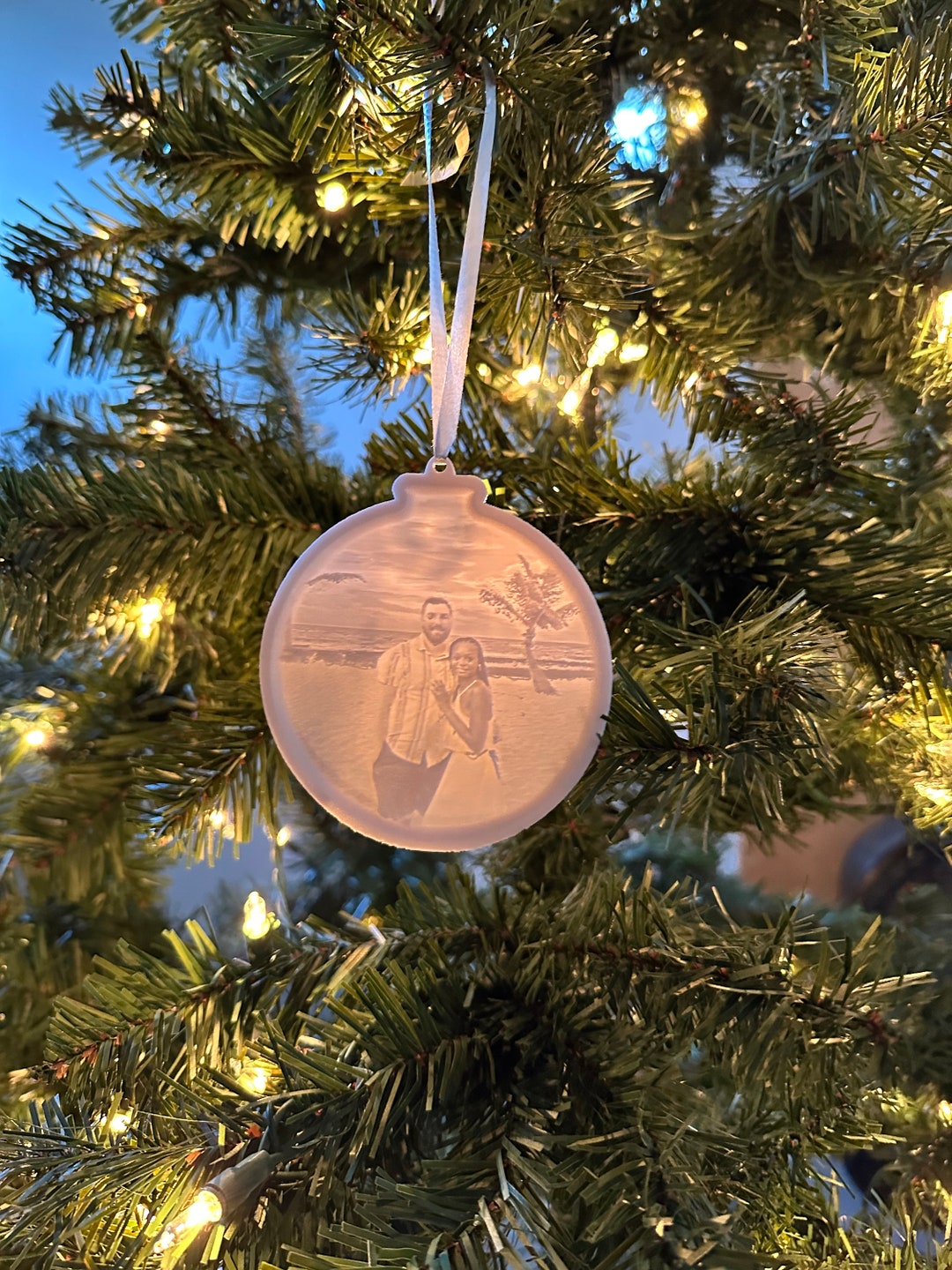 Custom 3D Printed Photo Lithophane Christmas Ornament - Etsy