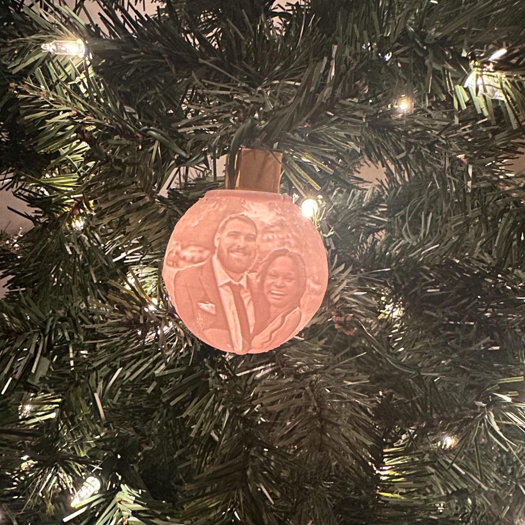 3D Printed Lithophane Self Lighting Ornament Bulb - Etsy