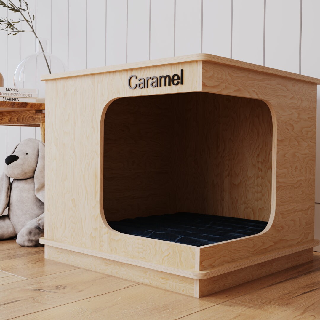 Cube Design Natural Wood CAT HOUSE - Etsy