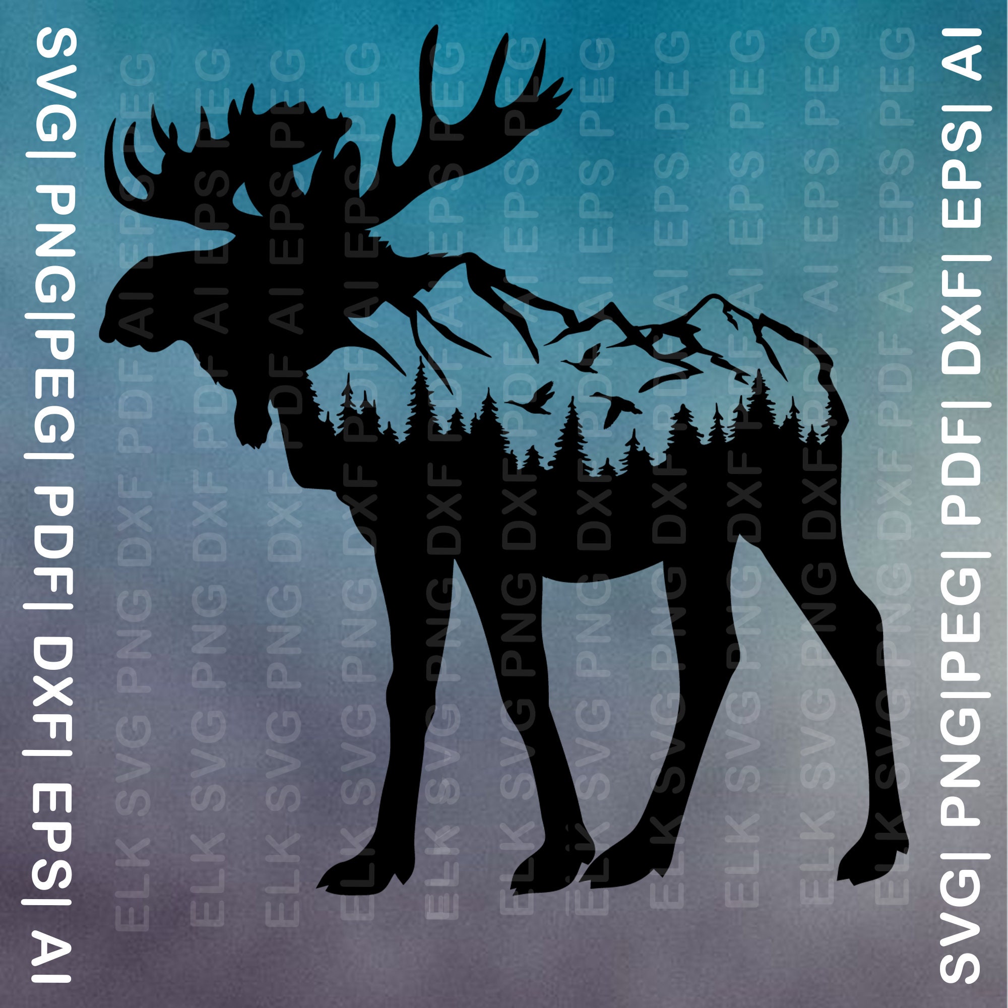 Elk Svg Elk Mountain Svg Elk Country Svg Elk Scene SVG Elk - Etsy Australia