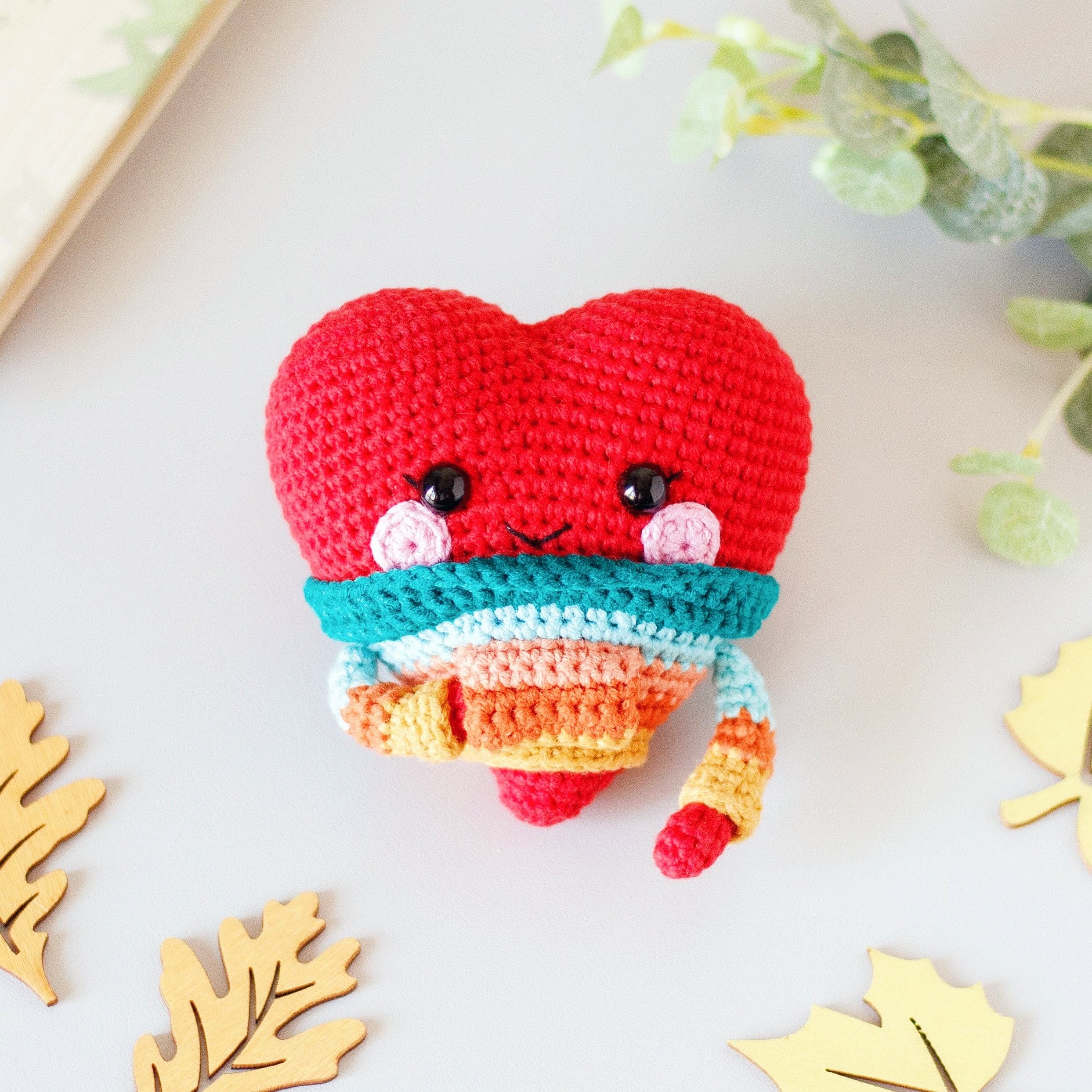Crochet Warm Heart PATTERN: Amigurumi Valentines Day Toy (PDF Pattern ...