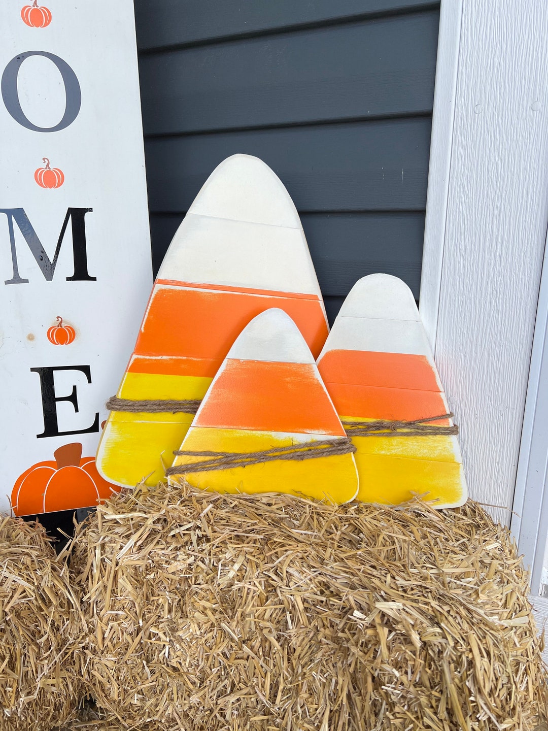 Rustic Farmhouse Pumpkin Set Hello Fall - Etsy