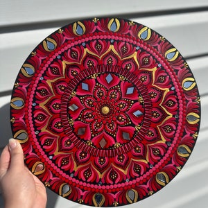 12 Inch Dot Mandala Original Painting Wall Hanging - Etsy