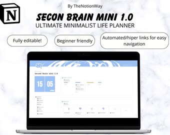 Notion Second Brain, Notion Dashboard, Notion Template 2023, Notion Planner, Notion All in One ...