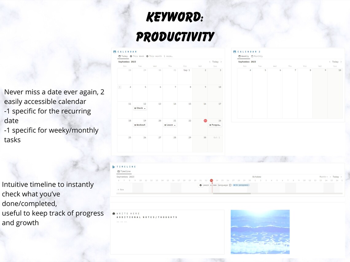 Notion Second Brain Notion Dashboard Notion Template 2023 - Etsy
