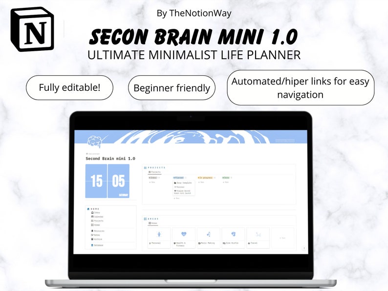 Notion Second Brain, Notion Dashboard, Notion Template 2023, Notion ...
