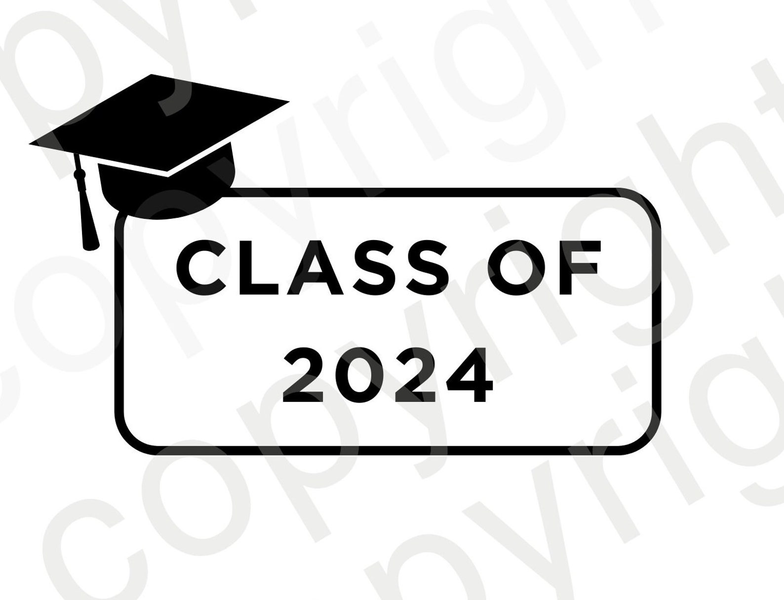 Class of 2024 Shadow SVG, Cake Topper SVG, Digital Download, Cut File ...